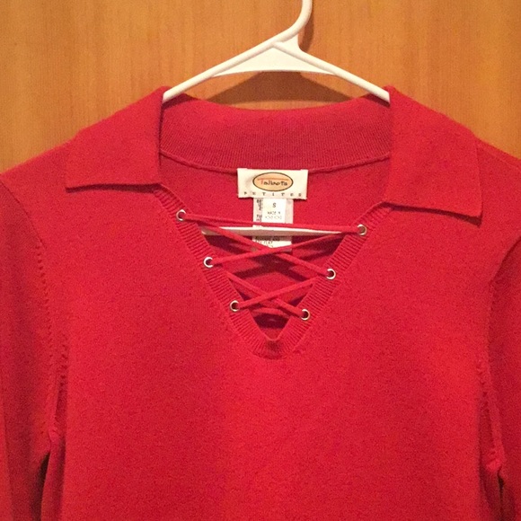 Talbots | Sweaters | Talbots Red Lightweight Sweater | Poshmark